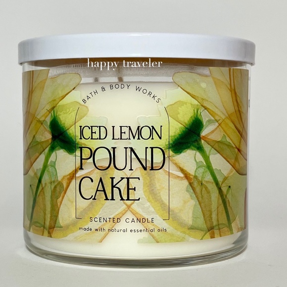 Bath & Body Works | Accents | Iced Lemon Pound Cake 3 Wick Candle ...
